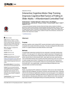Interactive Cognitive-Motor Step Training Improves Cognitive Risk Factors of Falling in Older ...